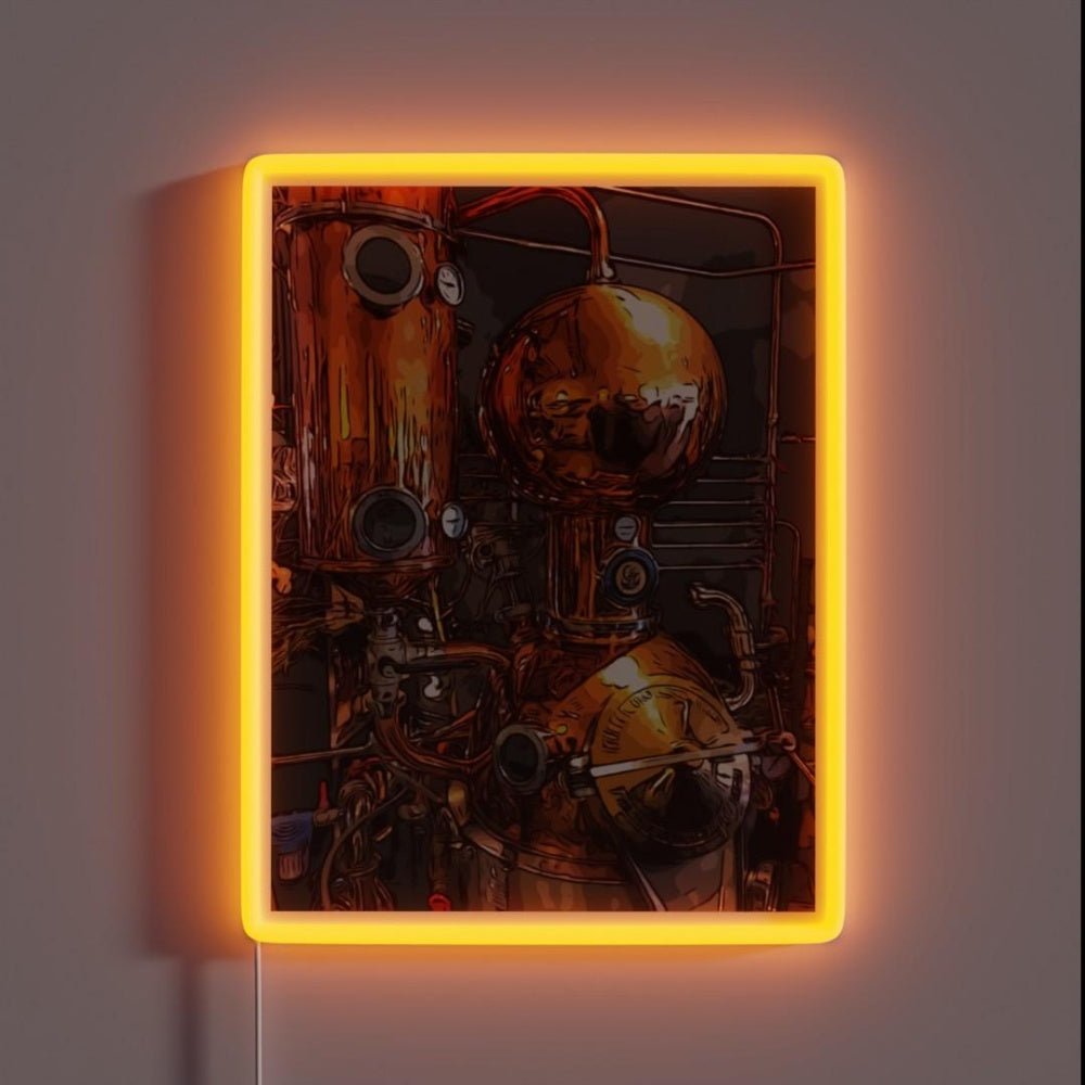 Brass And Copper Steampunk Looking Distillery Rgb Led Neon Sign - Shineneon