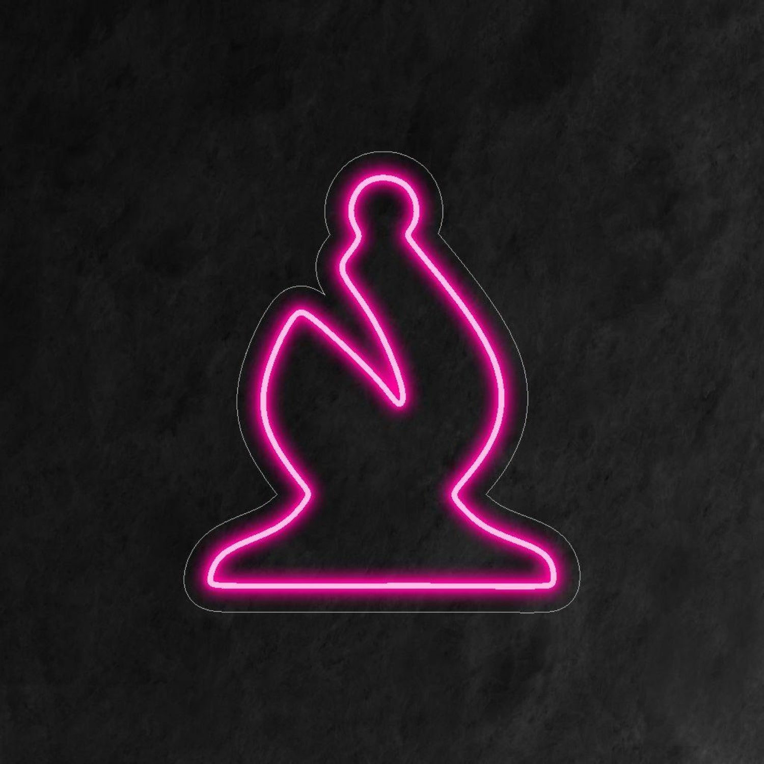 Bright Pink Abstract Buddha Led Neon Sign For Indoor Decor - Shineneon