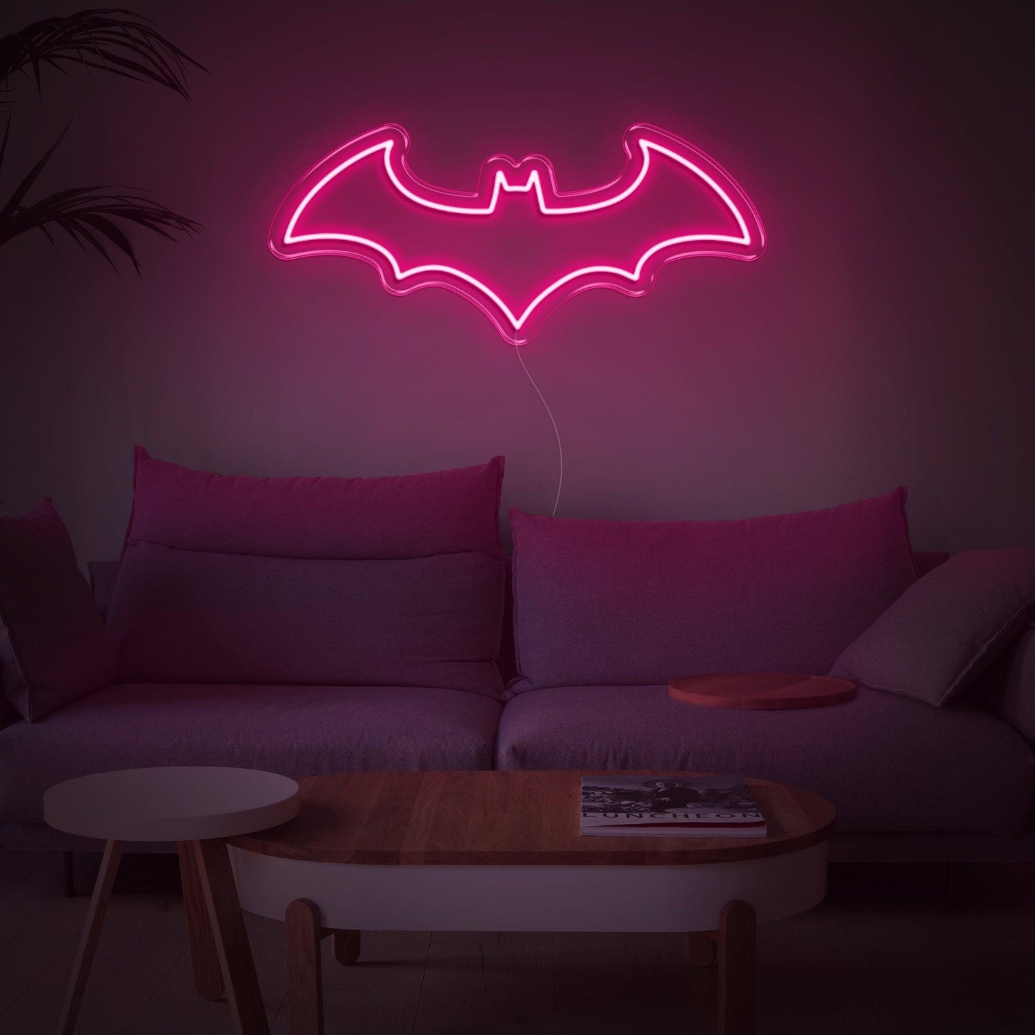 Bright Pink Batman Bat Led Neon Sign Home Decor - Shineneon