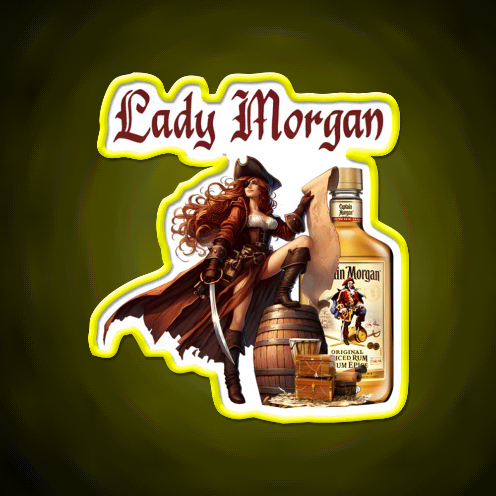 Captain Ladys Miss Morgan Cocktail Bar Decor Led Neon Sign Rgb Color ...