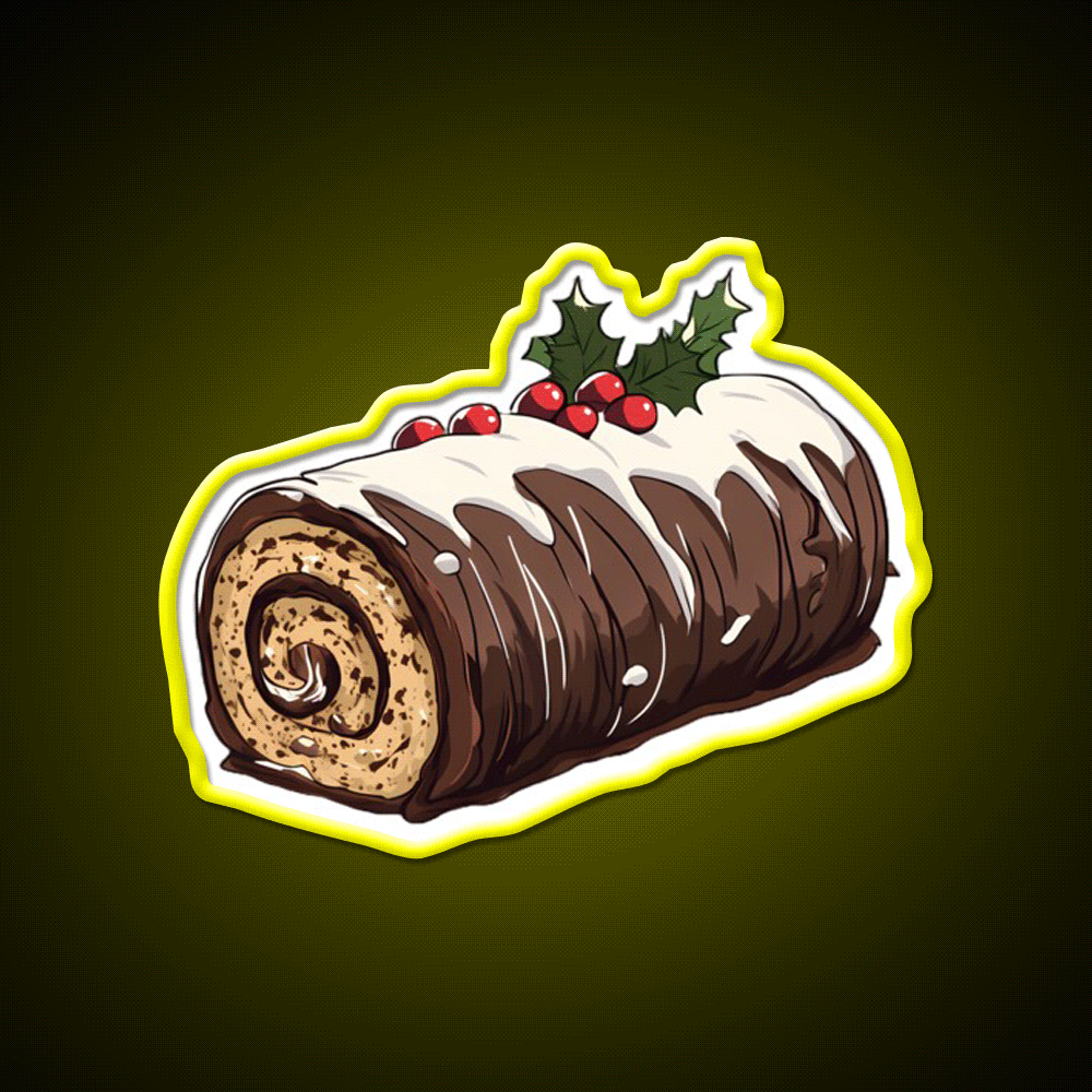 Chocolate Yule Log Snack Food Led Neon Sign Rgb Color – Shineneon