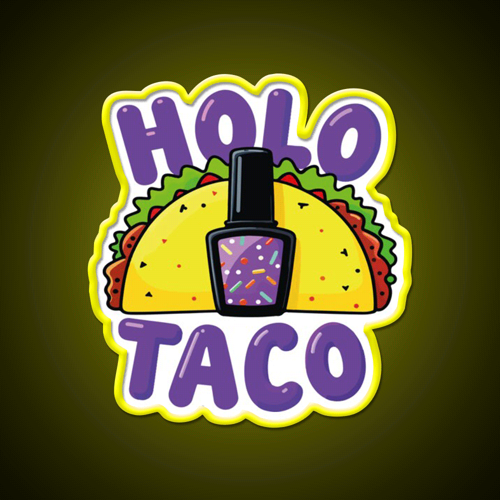 Copy Of Holo Taco Sparkle Polish Nail Salon Led Neon Sign Rgb Color ...