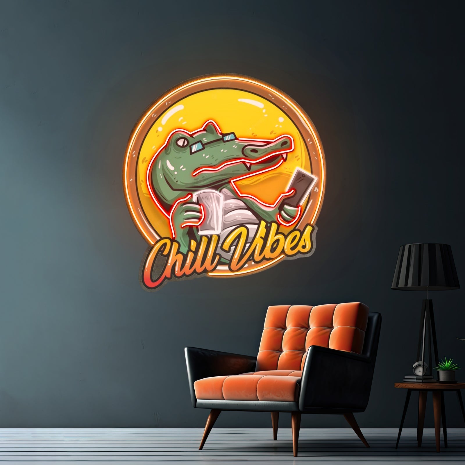 Crocodile Character Badge Led Neon Sign Light Custom Led Signs - Shineneon