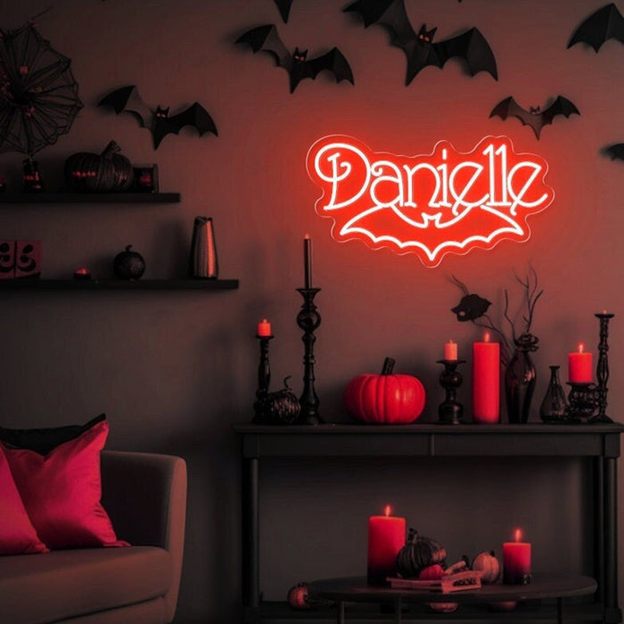 Custom Gothic Name Neon Sign Halloween Decor - Shineneon