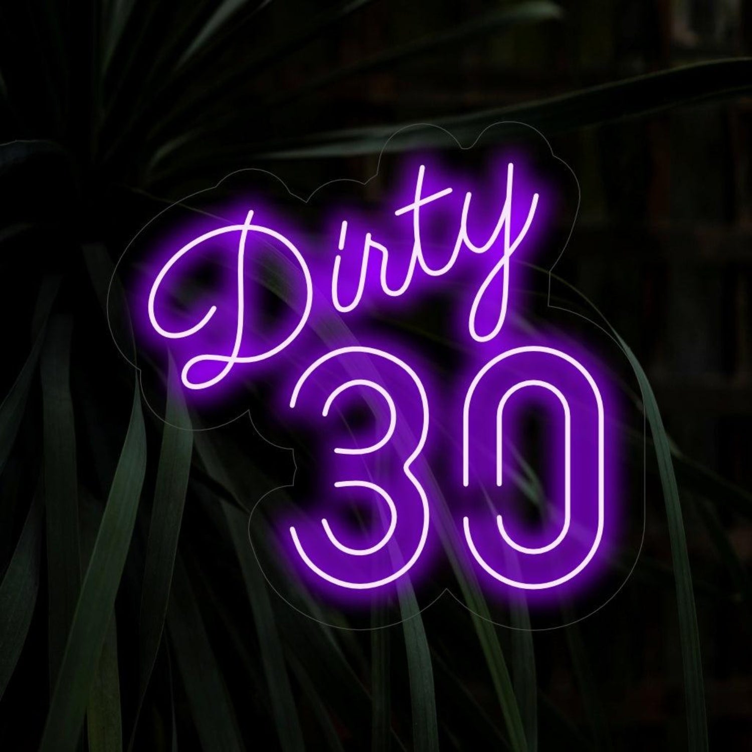 Dirty 30 Purple Led Neon Sign For 30th Birthday Party Decor - Shineneon