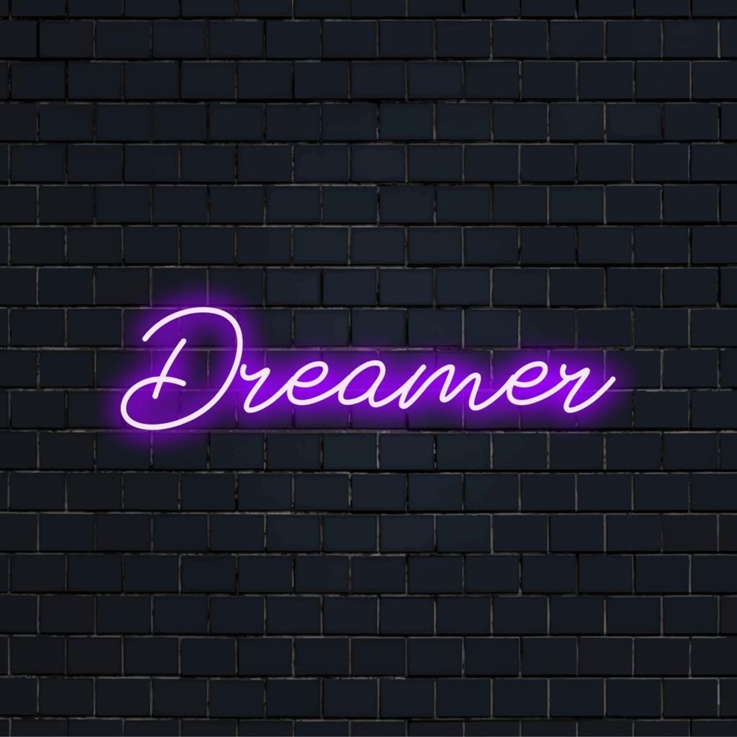 Dreamer Purple Glow Led Neon Sign For Home Cafe Office Decor - Shineneon