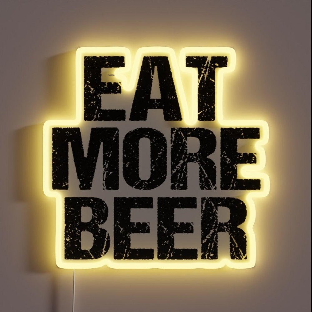 Eat More Beer V13 Rgb Led Neon Sign Bar Wall Decor - Shineneon