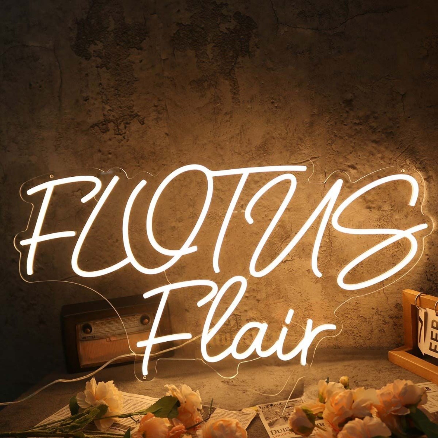 Flotus Flair Yellow Led Neon Sign - Shineneon
