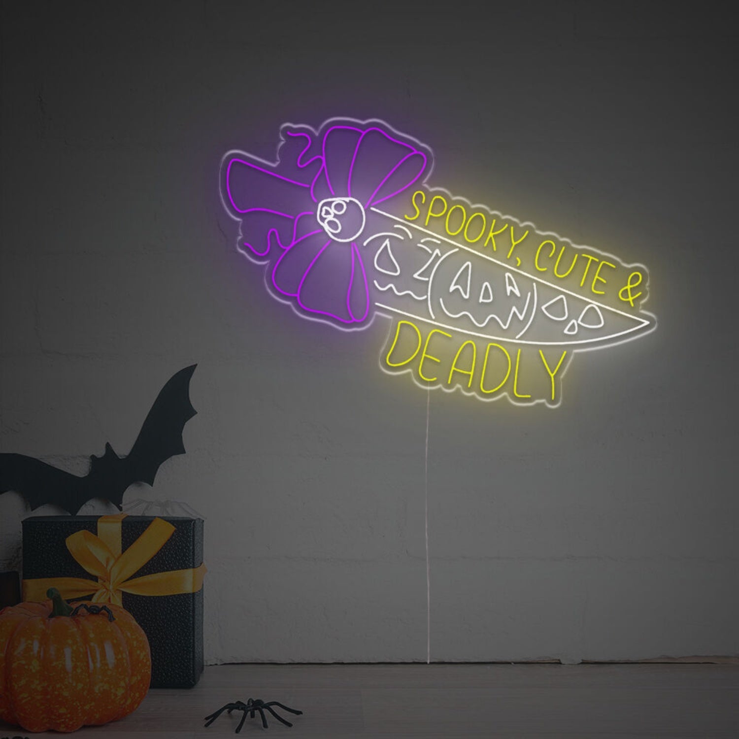 Halloween Cute And Deadly Knife Led Neon Sign - Shineneon