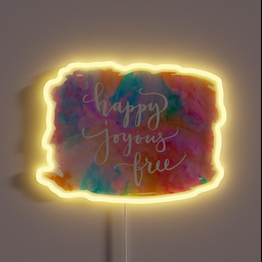 Happy Joyous Free Rgb Led Neon Sign - Shineneon