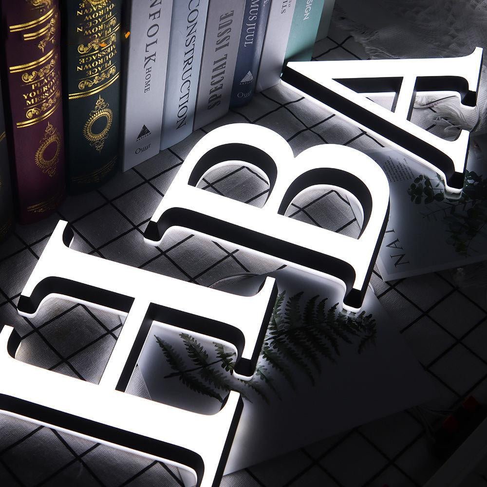 Hba 3D Front And Back Lit Letters Metal Led Sign - Shineneon