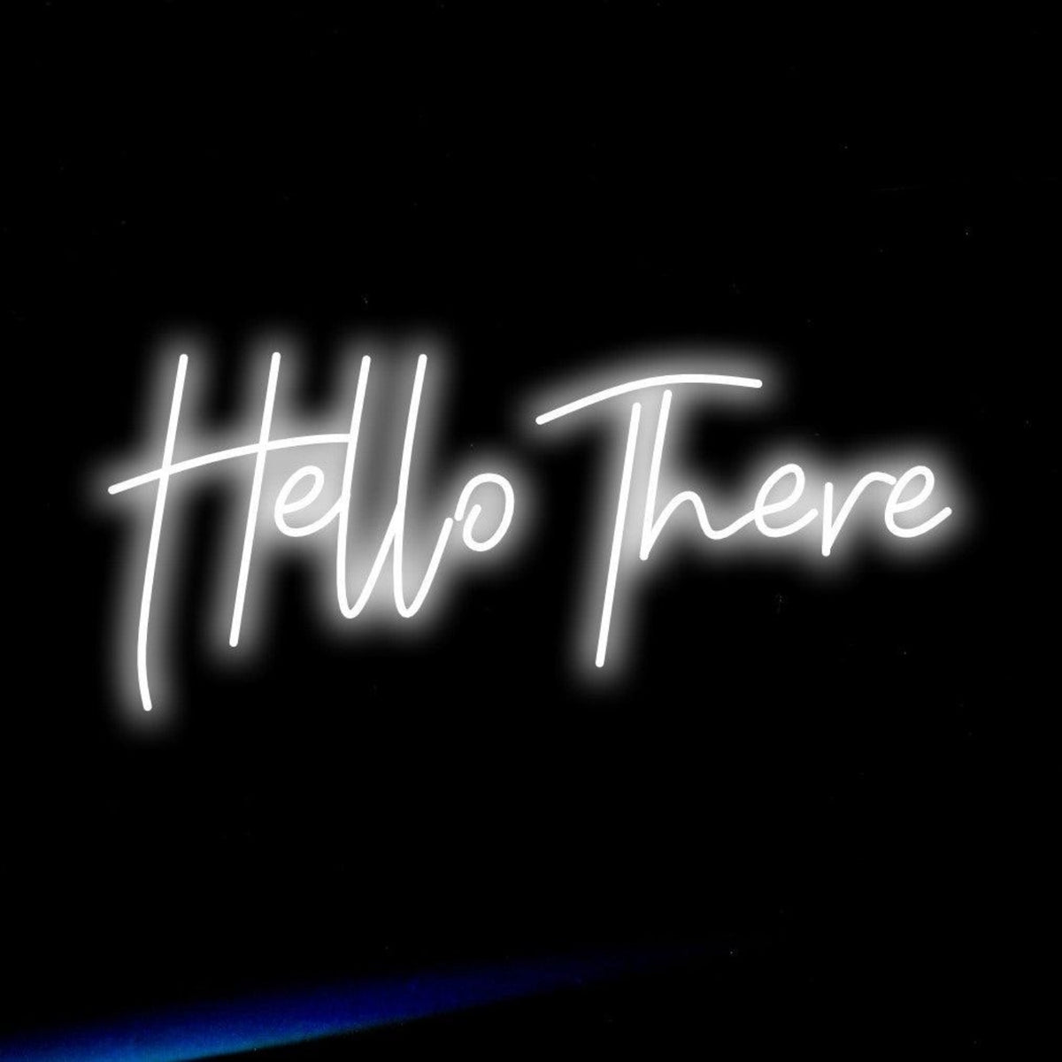 Hello There Led Neon Sign White Script Light For Home Cafe Decor ...