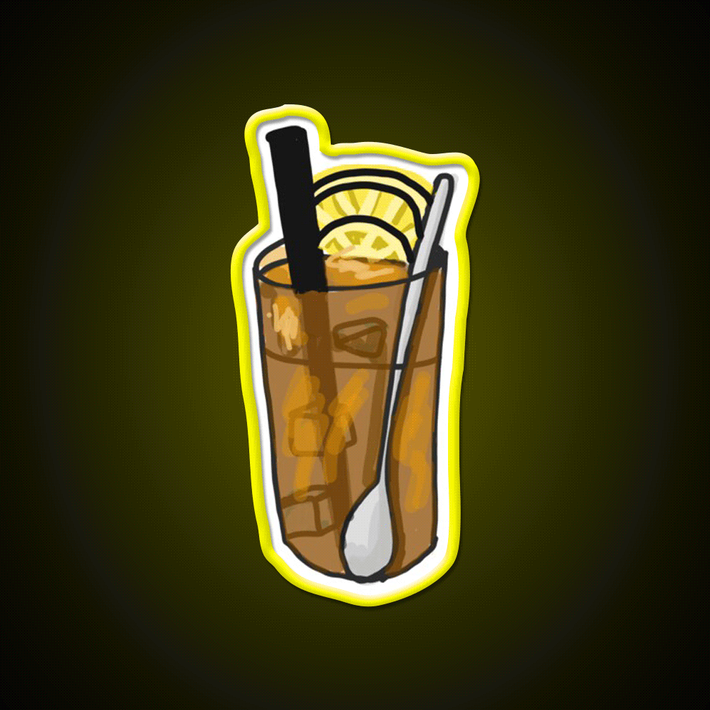 Iced Lemon Tea Led Neon Sign Chinese Food Rgb Color - Shineneon