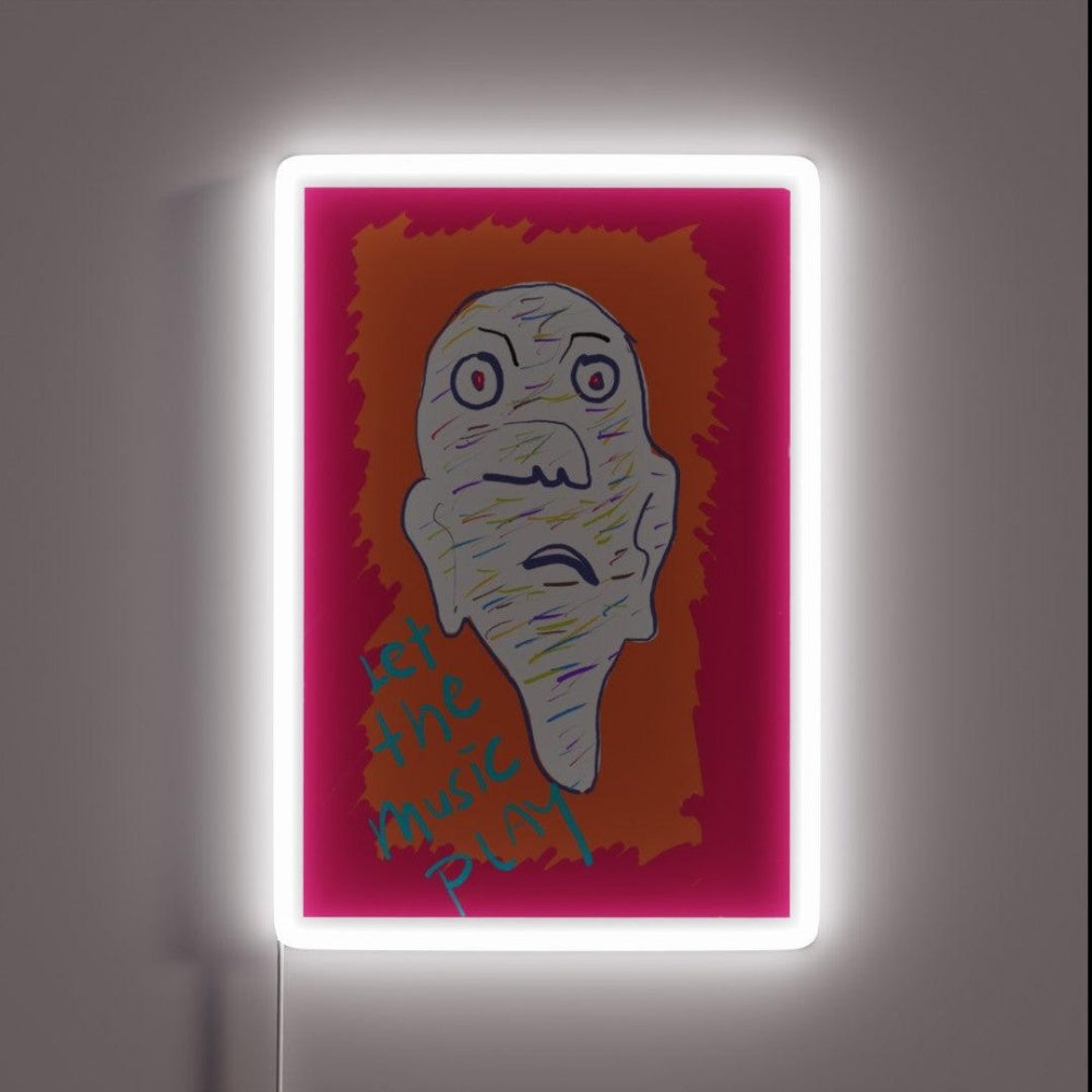 Let The Music Play Rgb Led Neon Sign Restaurant Abstract Neon Sign ...