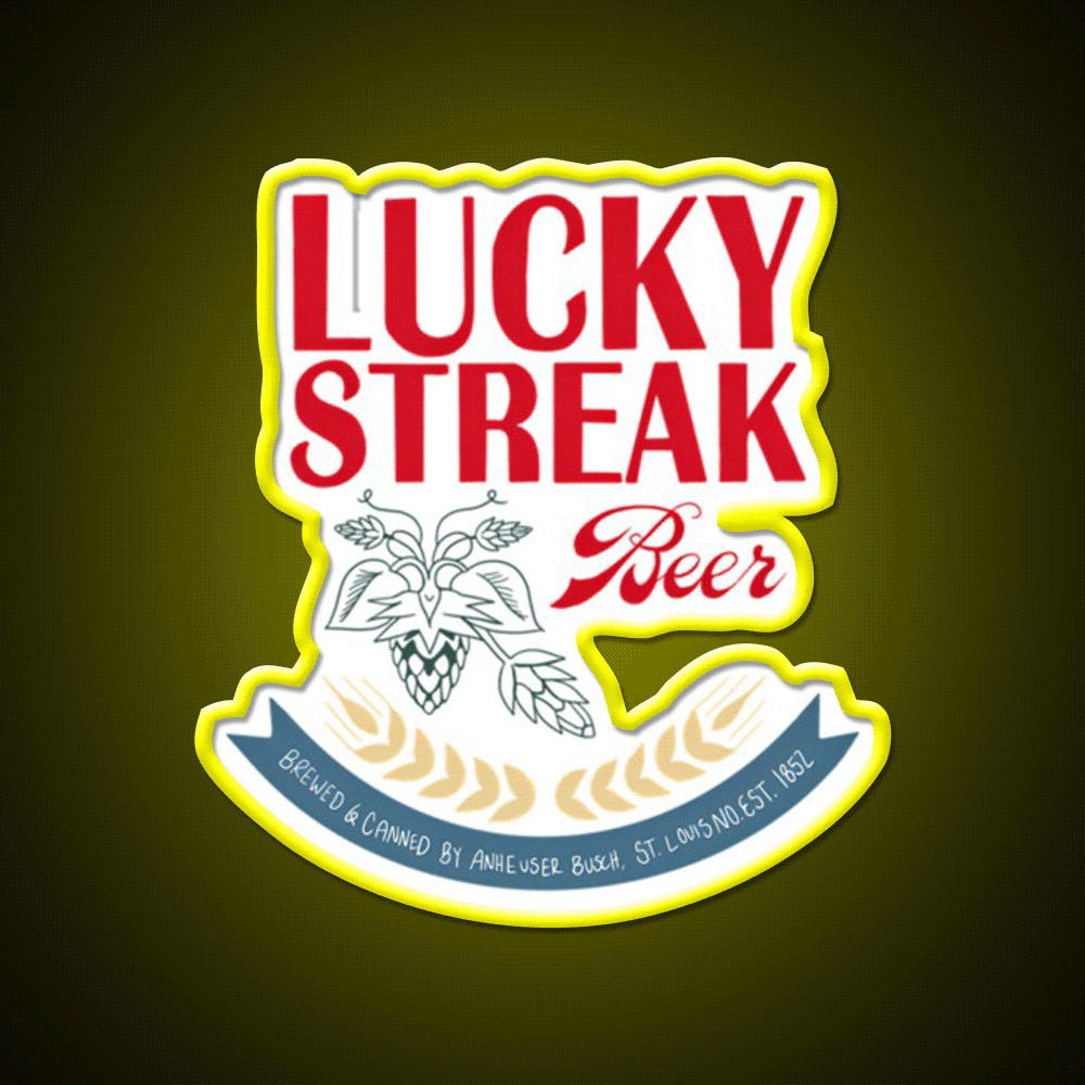 Lucky Streak Beer Bar Decor Led Neon Sign Rgb Color - Shineneon
