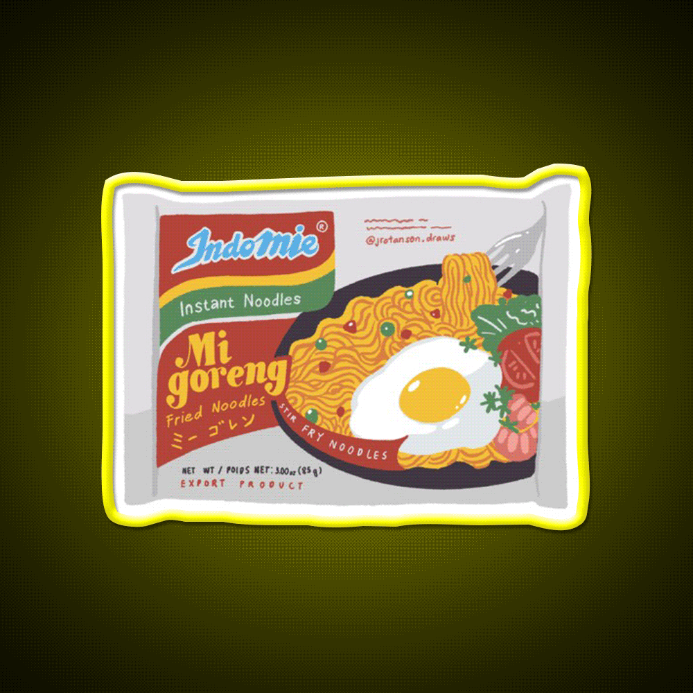 Mie Goreng Indomie Fast Food Led Neon Sign For Burger Place Rgb Color ...