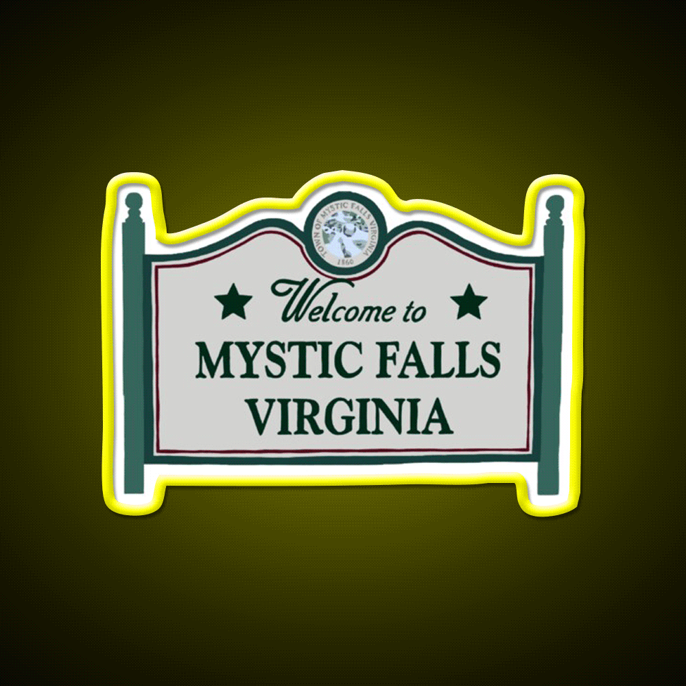 Mystic Falls Welcome Sign Welcome Led Neon Sign Open Sign Rgb Color ...