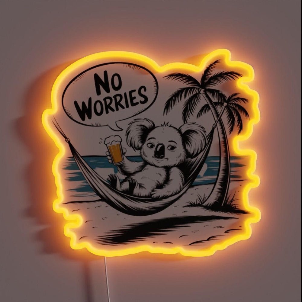 No Worries Rgb Led Neon Sign - Shineneon