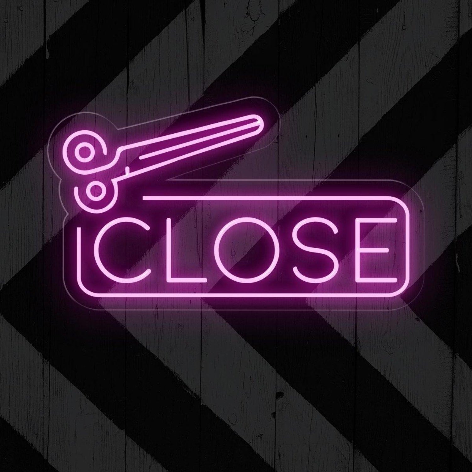 Open And Close Scissor Led Neon Sign For Salons - Shineneon