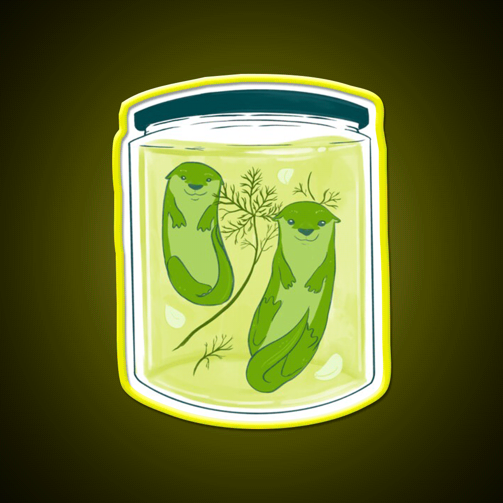 Otter Pickle Jar Snack Food Led Neon Sign Rgb Color – Shineneon