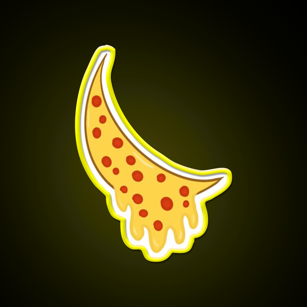 Pizza Moon Snack Food Led Neon Sign Rgb Color - Shineneon