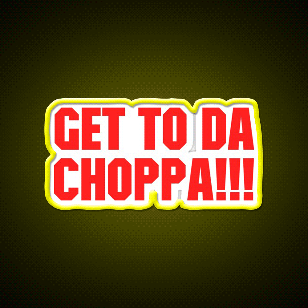 Predator Get To Da Choppa Gym Fitness Led Neon Sign Rgb Color - Shineneon