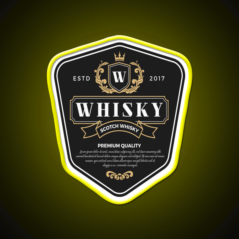 Premium Whisky Alcohol Whiskey Drink Bar Led Neon Sign Rgb Color ...