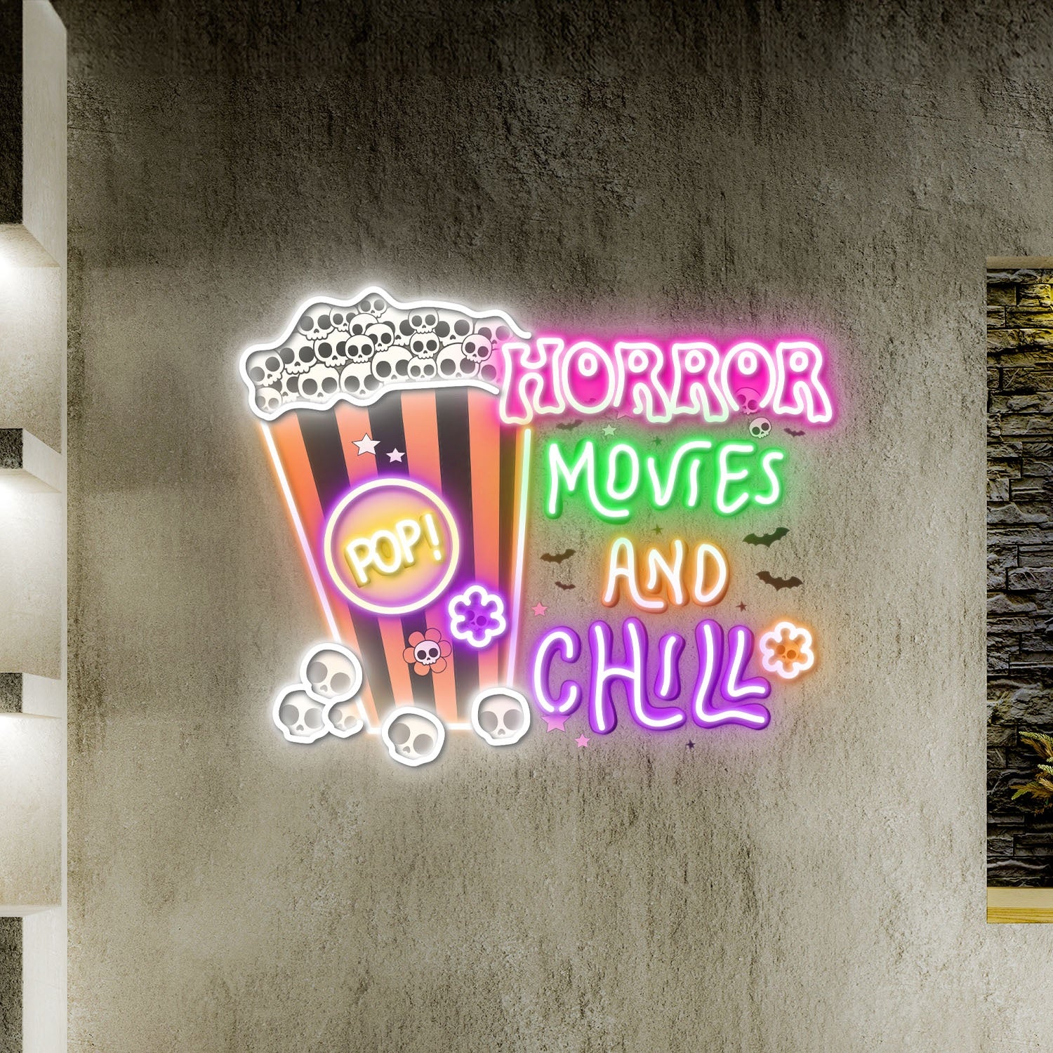 Retro Horror Movies Halloween Acrylic Led Neon Sign - Shineneon