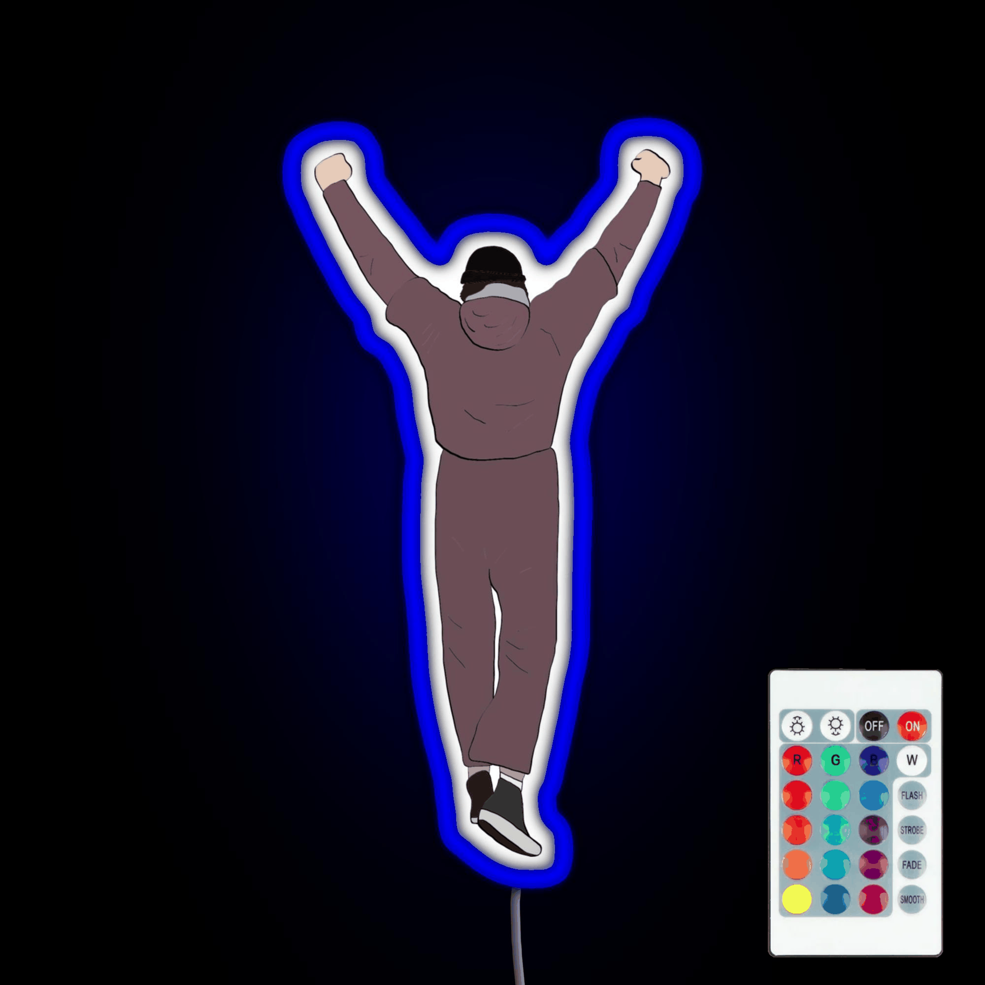 Rocky Celebration Rgb Led Neon Sign Pop Wall Art - Shineneon