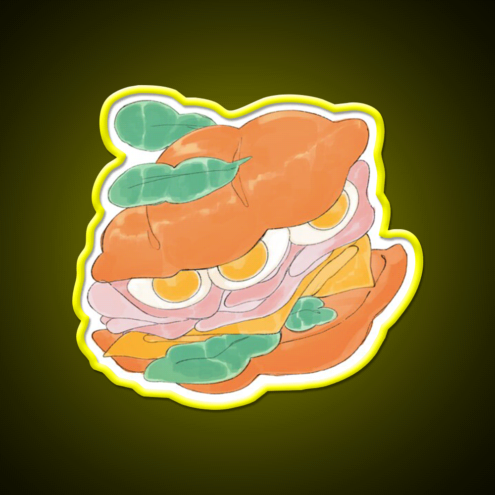 Sandwich Snack Food Led Neon Sign For Vending Area Rgb Color – Shineneon