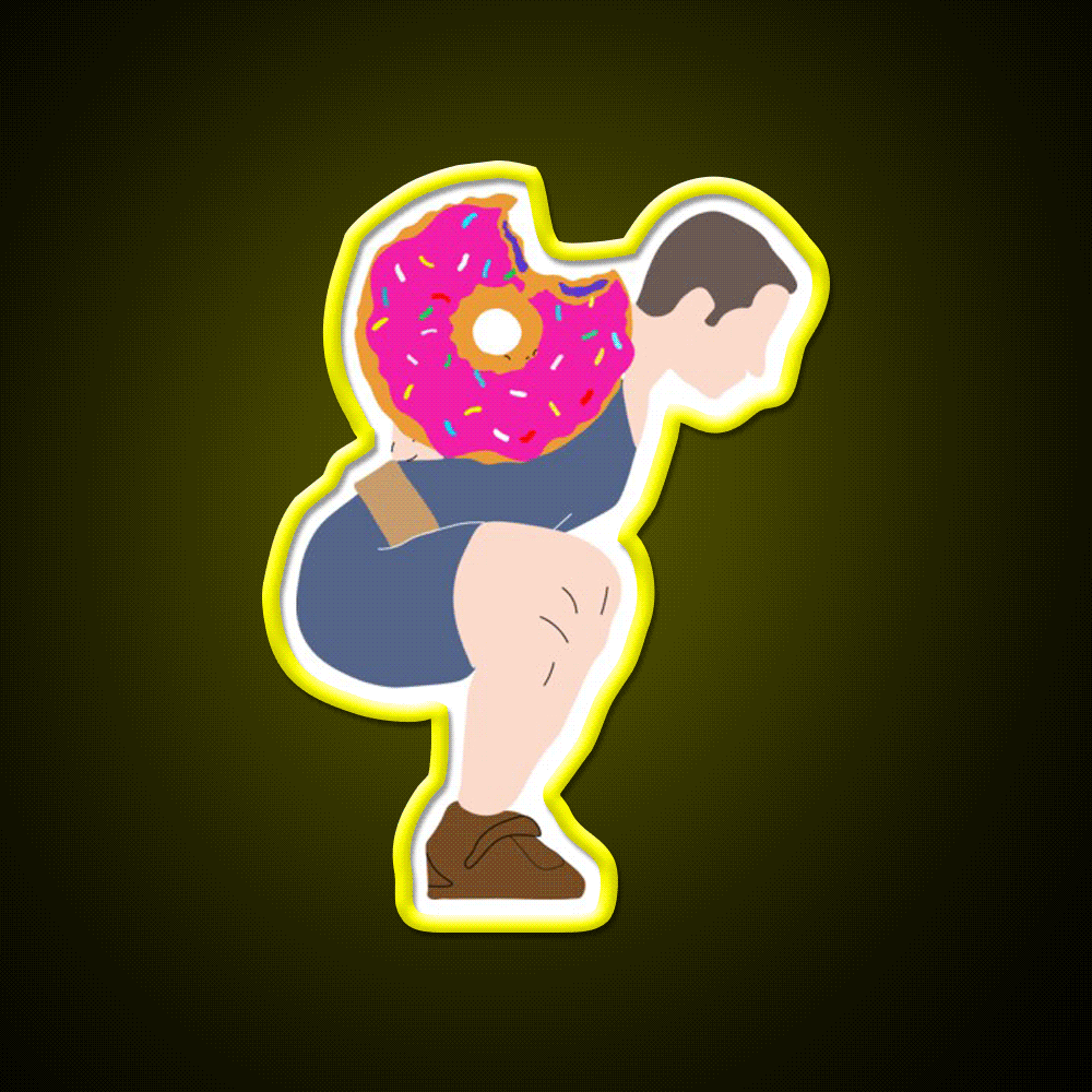 Squat Donuts Gym Fitness Led Neon Sign Rgb Color - Shineneon
