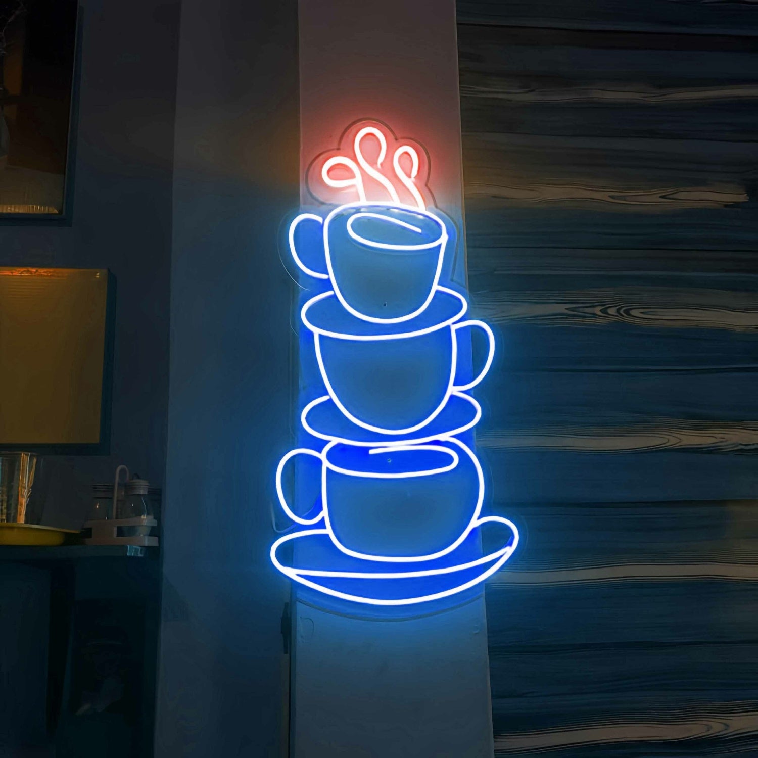 Stacked Coffee Cups Led Neon Sign - Shineneon