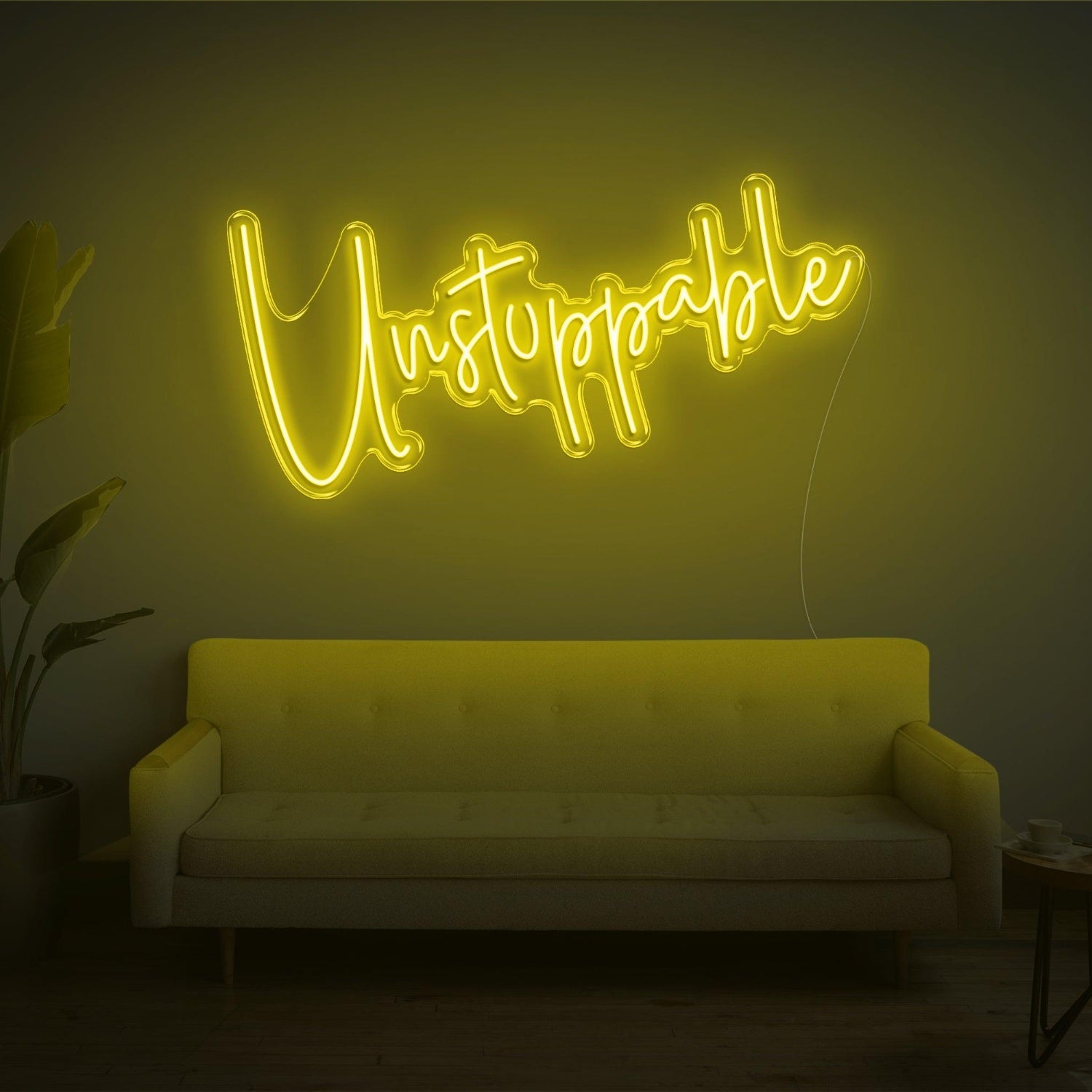 Unstoppable Bright Yellow Led Neon Sign For Modern Home Studio Decor ...