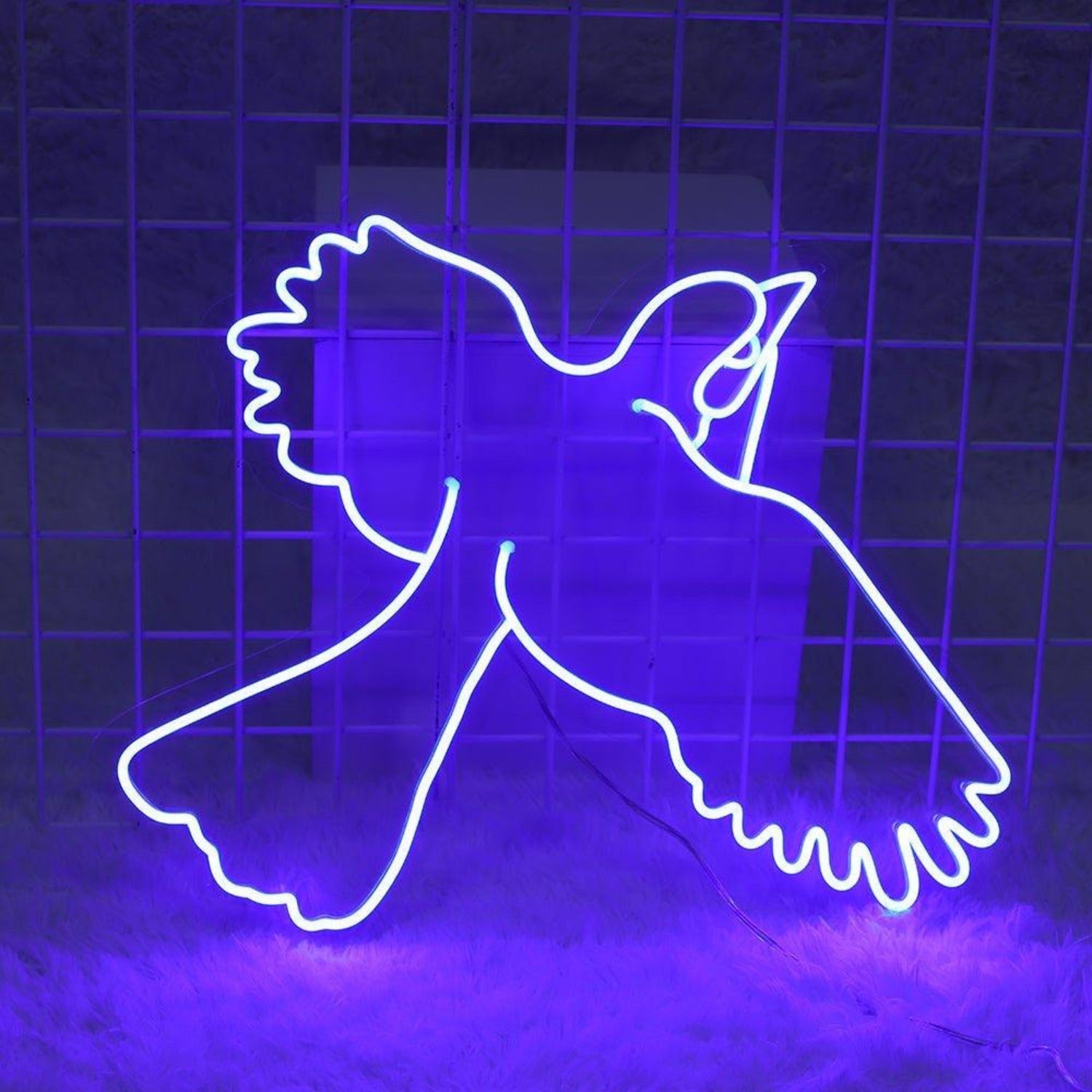 Violet-Blue Soaring Bird Led Neon Sign For Home Shop Decor - Shineneon