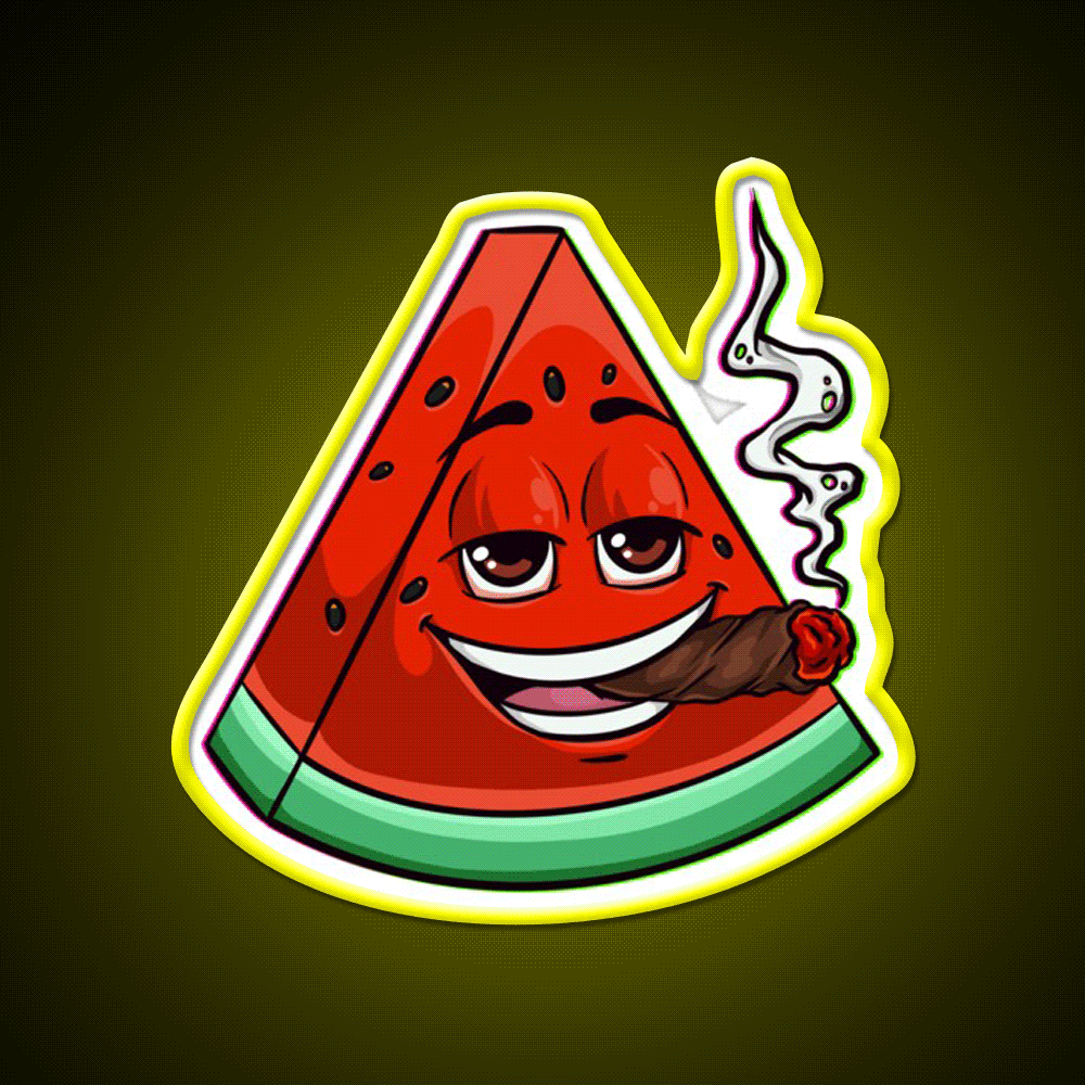 Watermelon Blunt Hemp Inspired Green Leaf Led Neon Sign Rgb Color ...