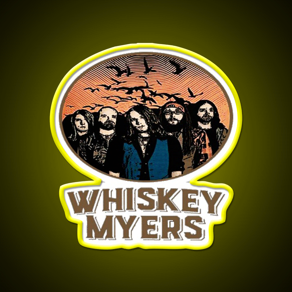 Whiskey Myers Logo Whiskey Drink Bar Led Neon Sign Rgb Color - Shineneon