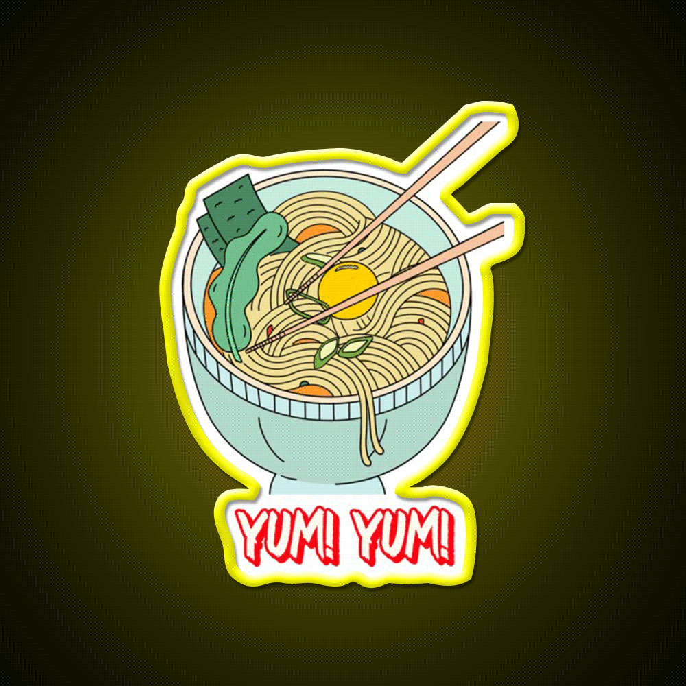 Yum Yum Food Led Neon Sign Chinese Food Rgb Color - Shineneon